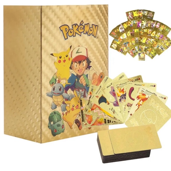 Pokémon | Games | 65 Pokmon Cards Foil Gold Pack Cards Tcg Gx Vmax Gx ...